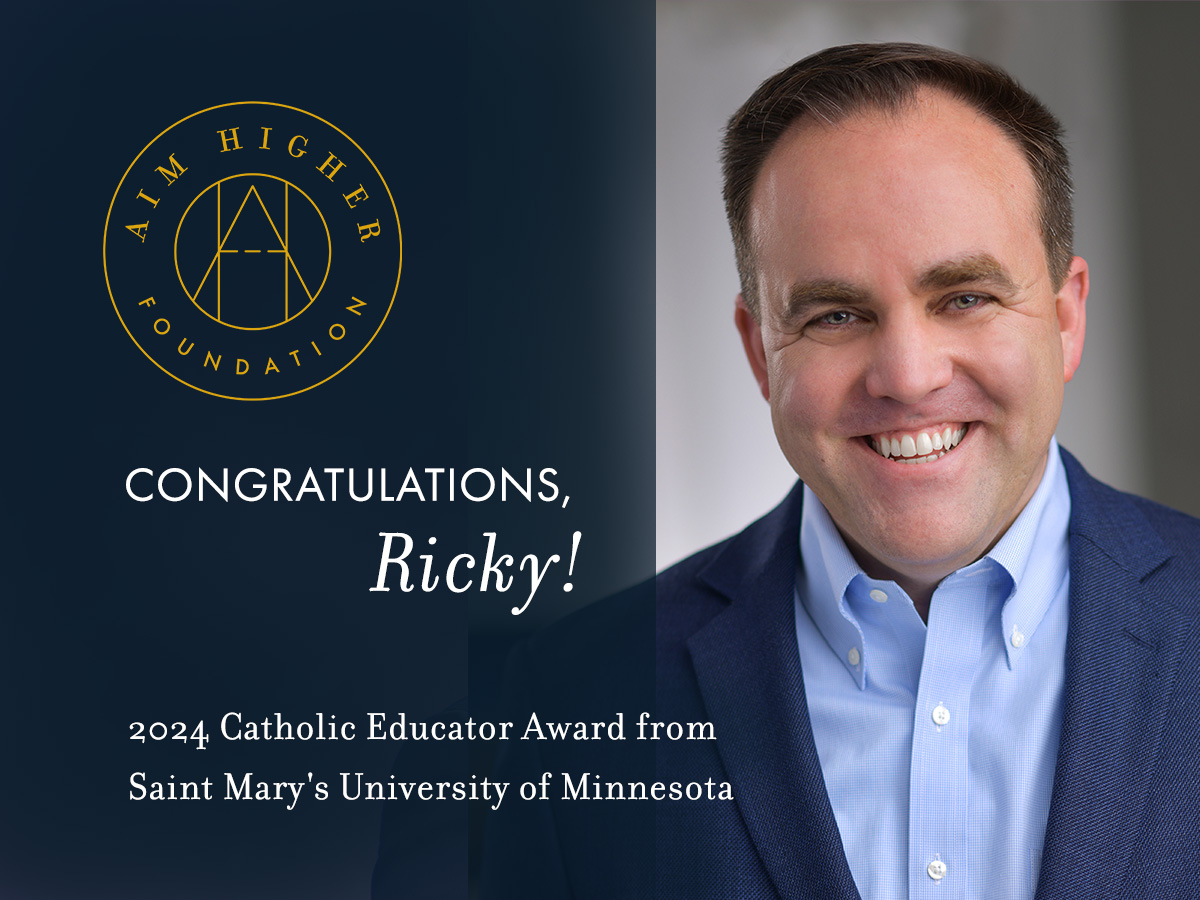 Ricky Austin Receiving Catholic Educator Award | Aim Higher Foundation